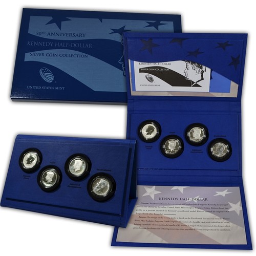 2014 Kennedy Silver Coin Collection Half Dollar 50th Anniversary 4-Coin ...