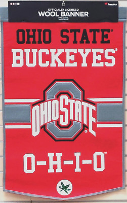 Ohio State Buckeyes Wool Embroidered Celebration Banner 24"x38 ...