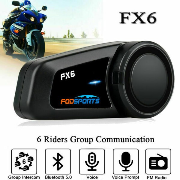 Fodsports FX6 Motorbike Intercom Headset for sale online | eBay