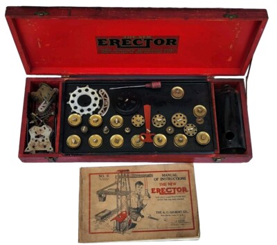Rare Vtg 1929 No. 6 Erector Set The Set With The Boiler Original ...