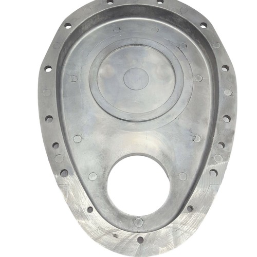 POLISHED Aluminum 2 Piece Small Block Chevy Timing Chain Cover Kit SBC ...