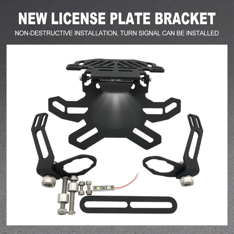 Foldable License Plate Holder For Yamaha YZF R1 R1S R1M R3 R6 R15 R25 ...