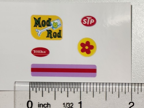 Tiny Tonka Mod Rod Sticker Set, Stickers For Tiny Tonka Hot Rod Car | eBay