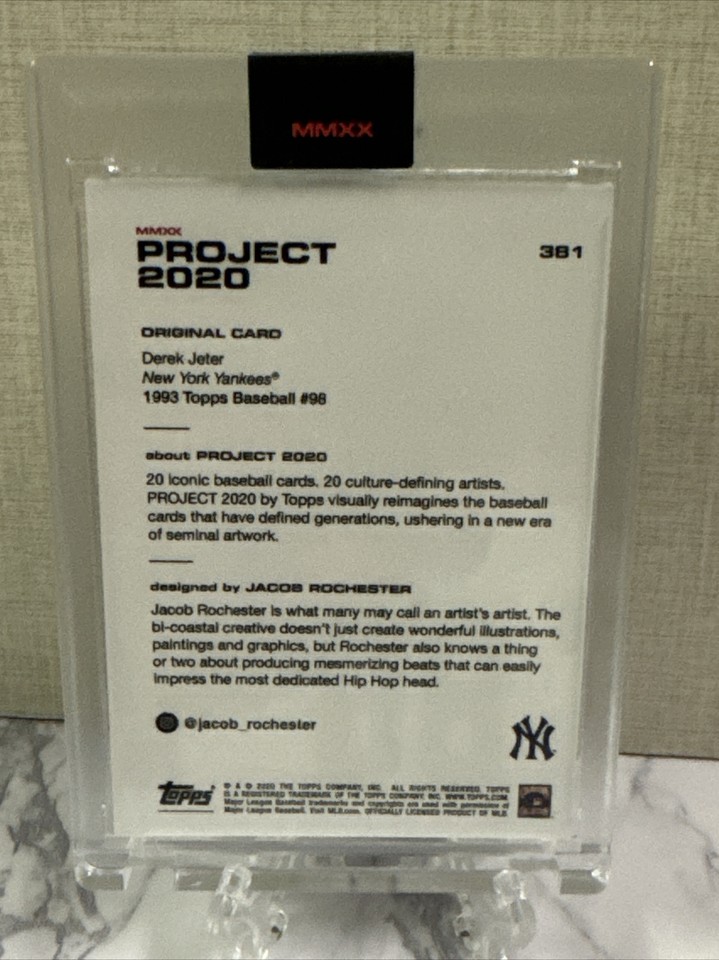 Topps Project 2020 Derek Jeter Jacob Rochester Foil 🌈 | eBay