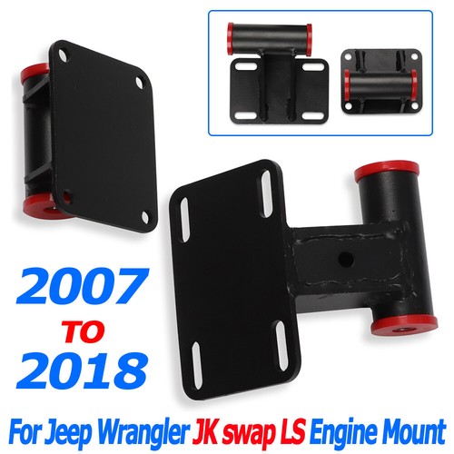 2007-2018 Jeep Wrangler JK 2x Engine Mounts Set For LS1 LSX LS2 LS3 Gen 3 4 | Polyurethane | 1 ...