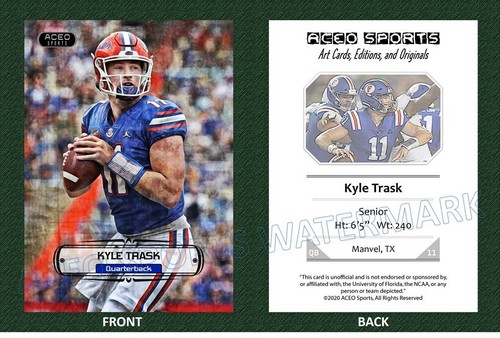2020 Kyle Trask Art Cards Editions & Originals Football Card Florida | eBay