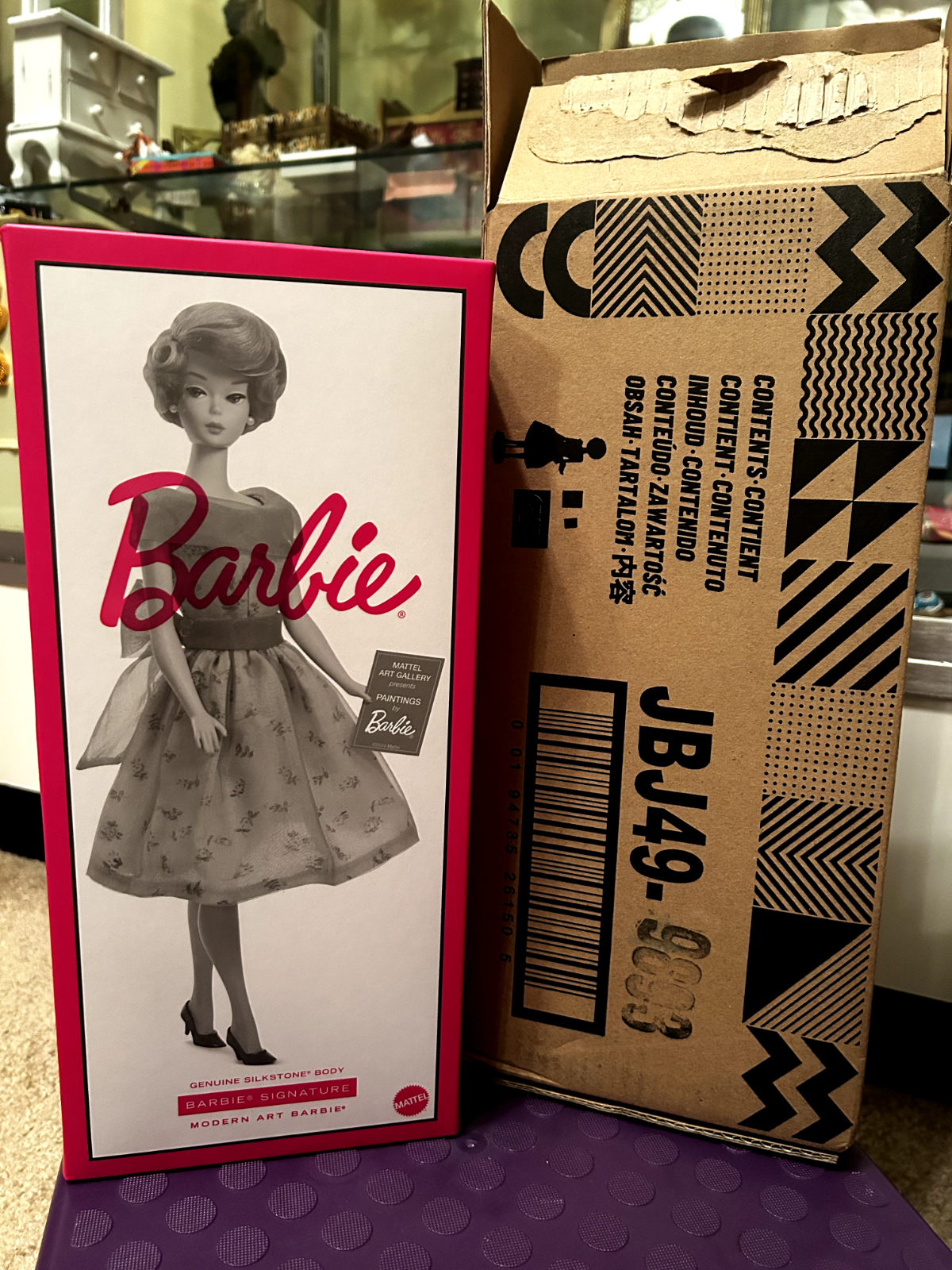 MODERN ART SILKSTONE BARBIE DOLL 2025 REPRODUCTION 1960's GOLD LABEL IN ...