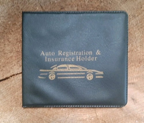 Auto Insurance & Registration Holder Black | eBay