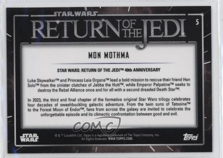 2023 Topps Star Wars ROTJ 40th Anniversary /1103 Mon Mothma #5 4et | eBay