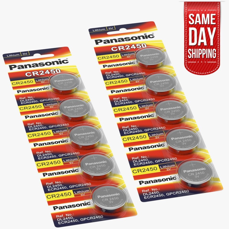 LOT 2-5-10NEW Panasonic LITHIUM BATTERY ECR2450 CR2450 BR2450 2450 ...