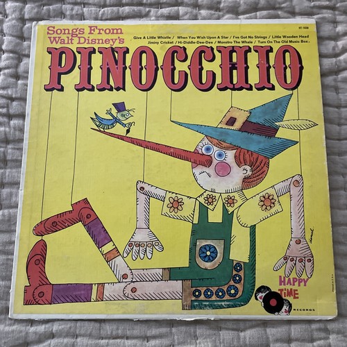 Songs from Walt Disney's Pinocchio Record Album Happy Time Records HT ...