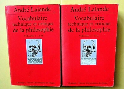 Vocabulaire technique et critique de la philosophie d'André Lalande en ...