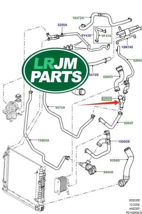 Genuine Range Rover 4.4 4.2L COOLANT HOSE CONNECTOR 06-09 PCH501990 | eBay