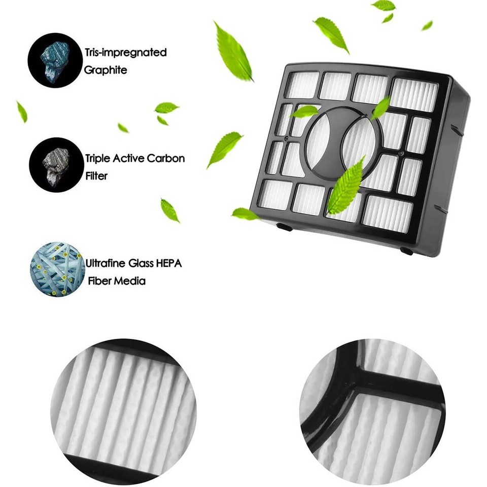 Replacement Filters for Shark Rotator UV810 Vacuum Replace Parts XFF680 ...