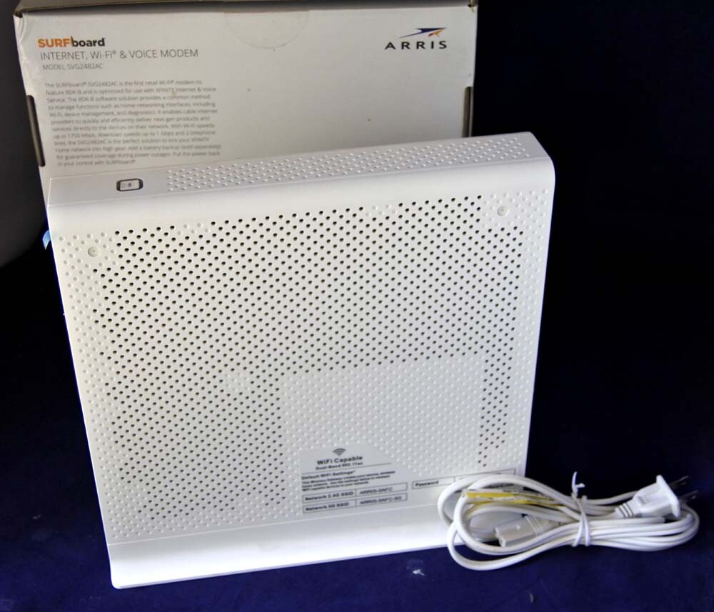 ARRIS SURFboard AC1750 Dual-Band. Internet, Wi-Fi & Voice Modem Model ...