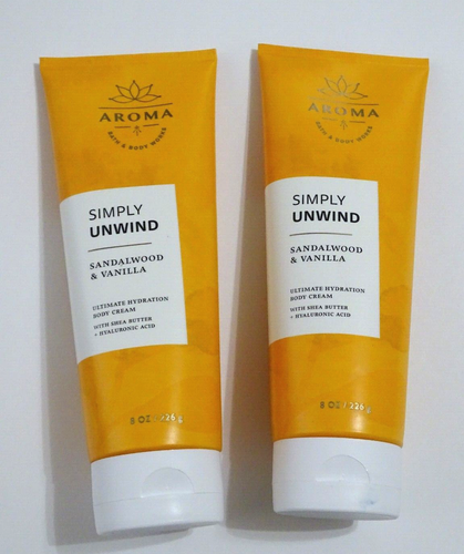 2X Bath And Body Works SIMPLY UNWIND Sandalwood Vanilla Ultimate Body ...
