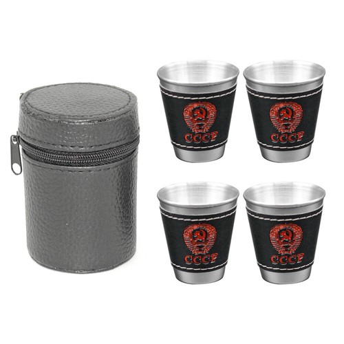 4pcs/Set 70ml Camping Cup Non-slip Stainless Steel Coffee Cups for ...