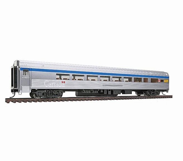 Lighted Walthers HO Via Rail 85 Budd Lounge Coach 932 16421 for sale ...