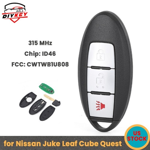 Smart Remote Key Fob for Nissan Cube Juke Leaf Quest Versa Note ...