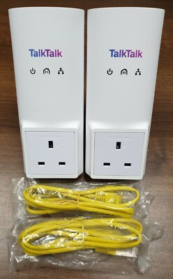2 x D-LINK DHP-P326AV POWERLINE ADAPTERS, TalkTalk, BT, Sky + 2 x ...