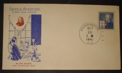 #892 FAMOUS AMERICANS ELIAS HOWE FDC | eBay