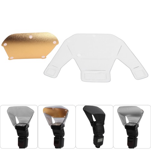 Universal Light Diffuser Kit With 3 Colors Silver Gold White Reflector ...