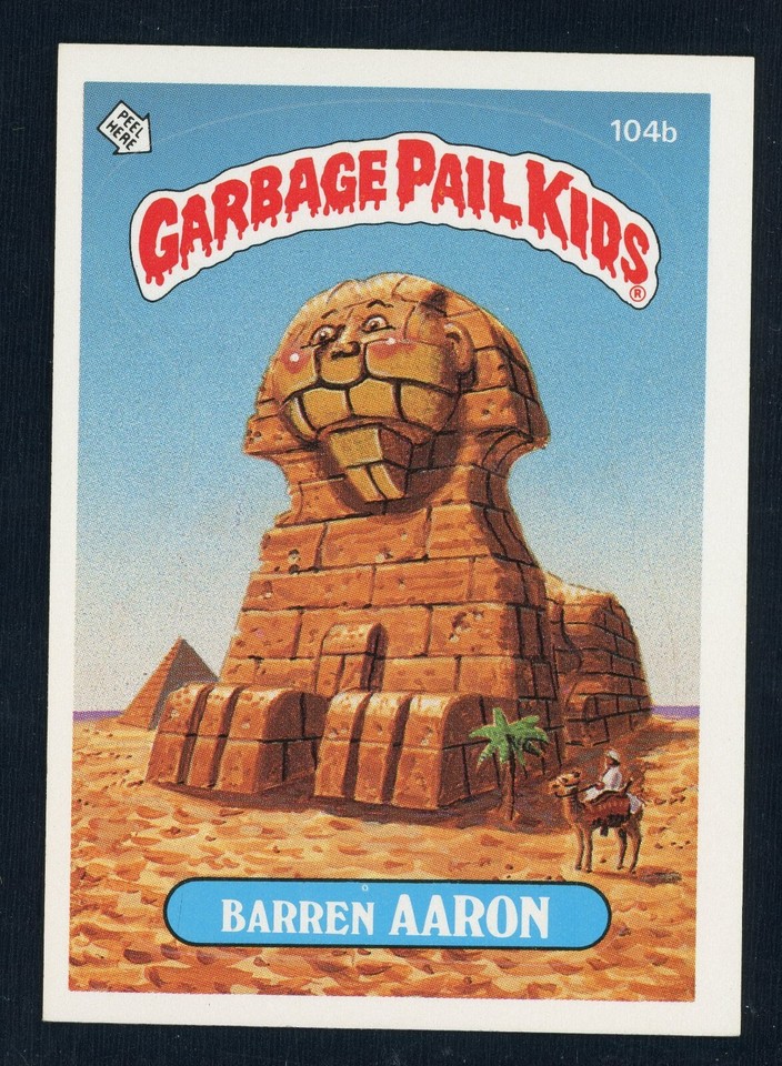 1986 Garbage Pail Kids GPK Series 3 OS3 Barren Aaron 104b Card Sticker ...