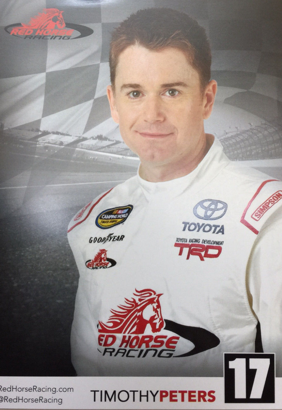 2016 TIMOTHY PETERS "RED HORSE RACING" #17 NASCAR CAMPING WORLD TRUCK ...