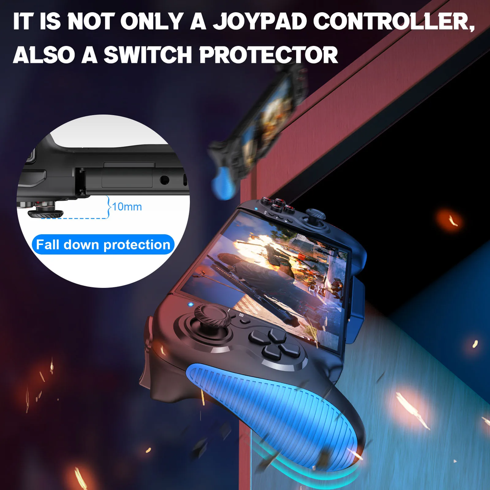 Dual Vibration Handheld Controller Grip Gamepad For Nintendo Switch Joy ...