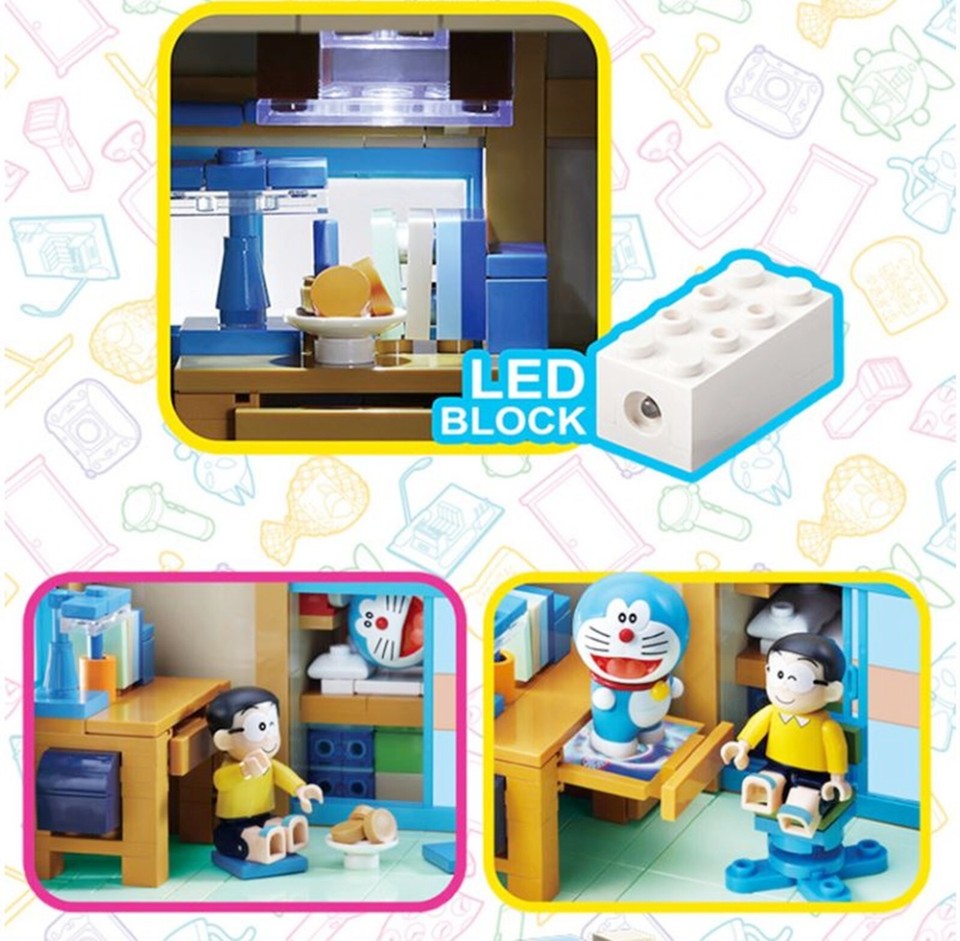 Oxford 2023 Doraemon Nobi Nobita HOUSE & ROOM Set Brick Block Assembly ...