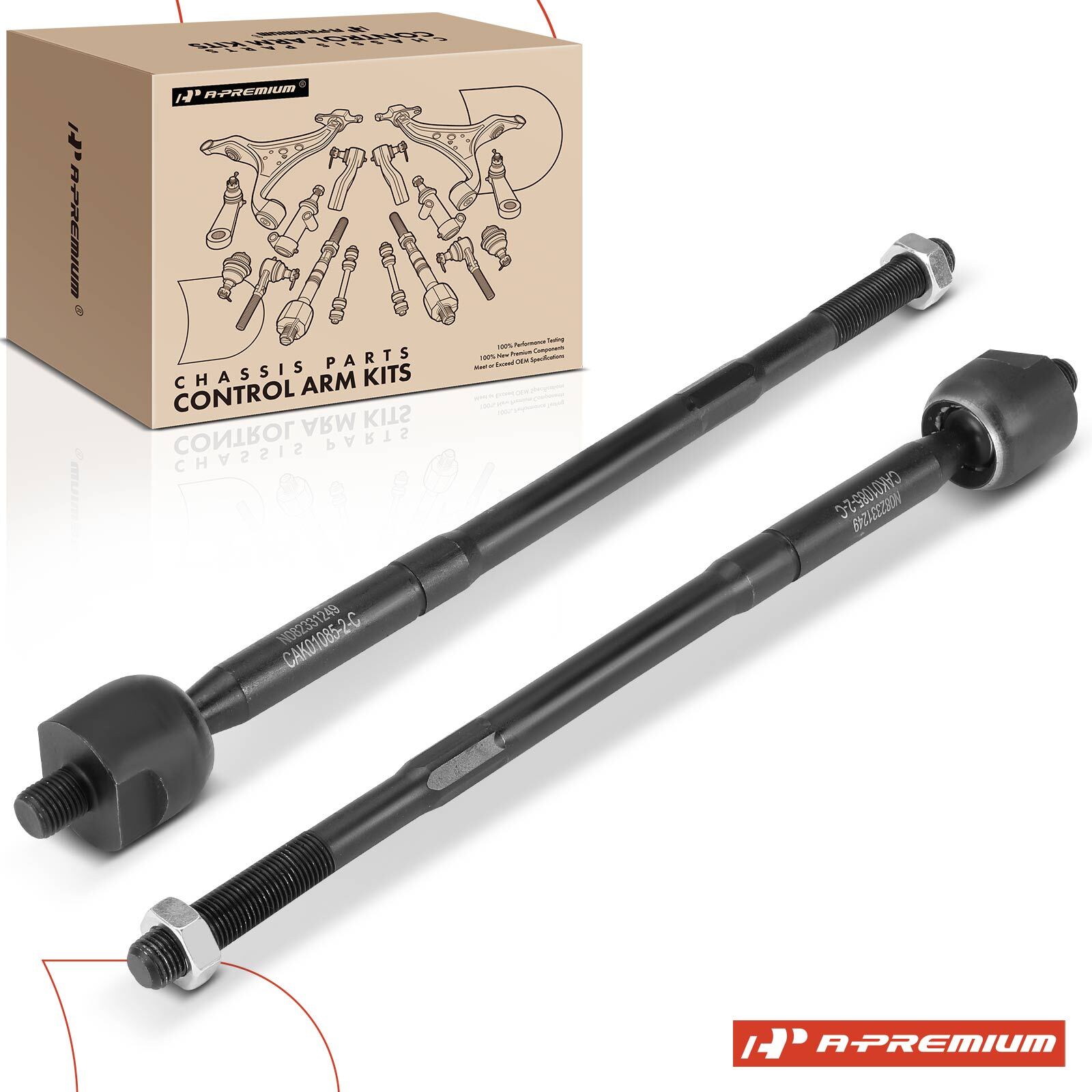 A-Premium 2Pcs Front Inner Tie Rod End for Mitsubishi Lancer Outlander ...