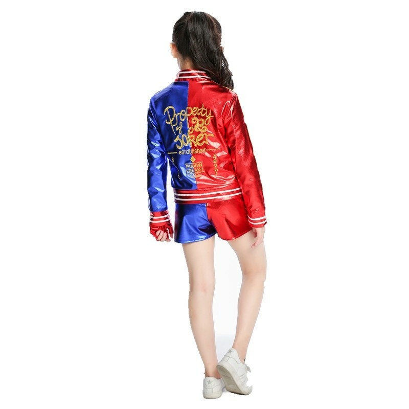 Girls Harley Quinn Costume Harlequin Suicide Squad Halloween Child Kids ...