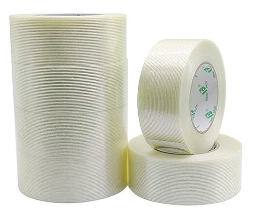 BOMEI PACK 6PK Reinforced 5.5Mil 2Inx 60Yds Fiber Straping Adhesive ...