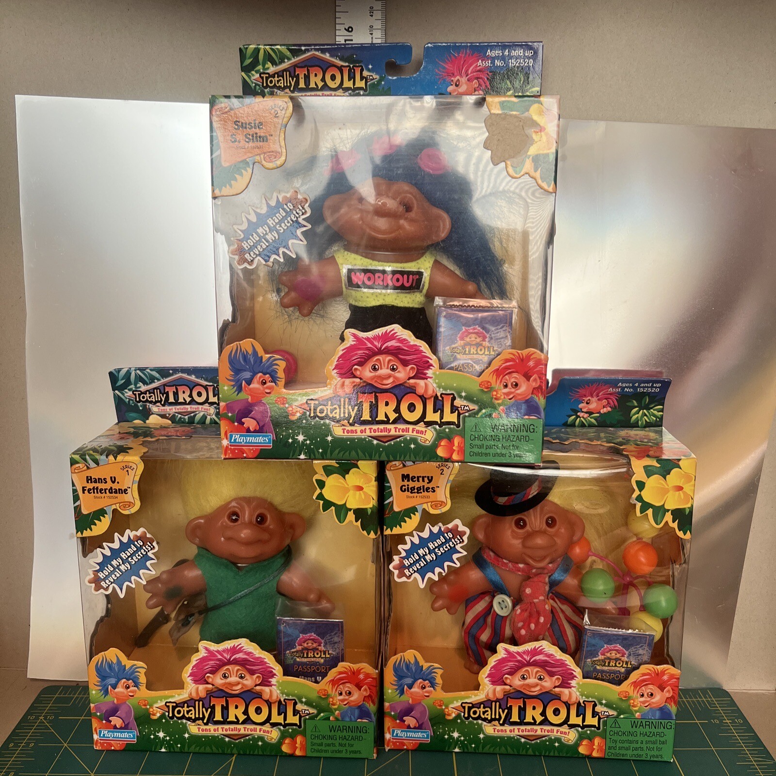 Totally Troll Set Of Three SUSIE SLIM/MERRY GIGGLER/HANS FEFFERDANE | eBay