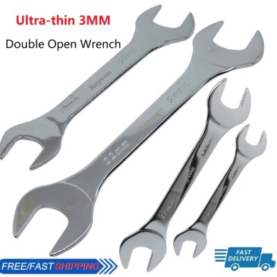 UK Universal 3MM Ultra-thin Double Open End Wrench Repair Spanner Thin ...