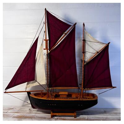 Brixham Trawler Model Yacht, Classic Fishing Boat Replica for Nautical ...