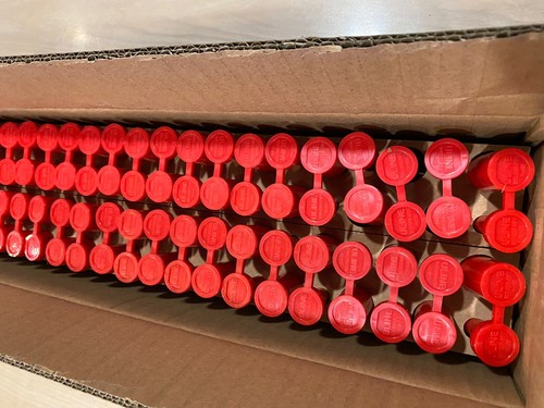Box of 50 NEW ULINE H-435 Red High Security Truck Seal Locks Numbered ...