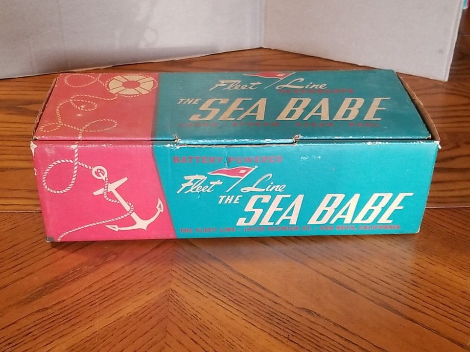 Vintage 1960's The Fleet Line SEA BABE Battery Powered Boat w/Box (L3 ...