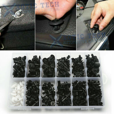 350Pcs Car Body Plastic Push Pin Rivet Fasteners Panel Trim Moulding ...
