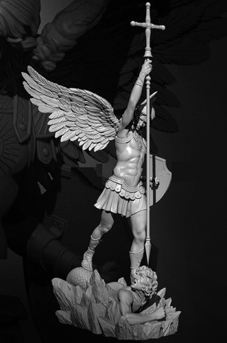 1/24 Resin Figure Model Kit Angel Religious Warrior And Evil Beast ...