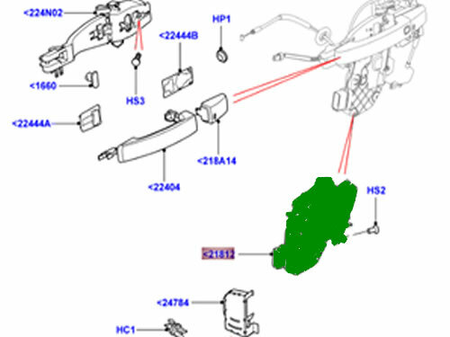 OEM Land Rover Discovery L319 Front Left Door Lock LR091526 Genuine for ...
