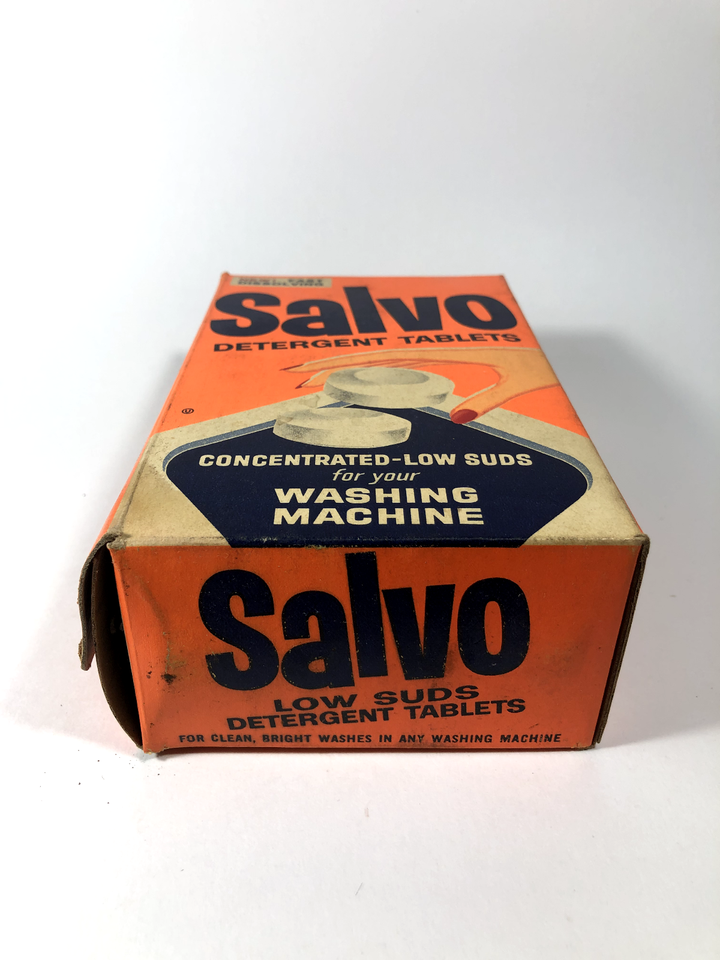 Vintage SALVO Laundry Detergent Soap Tablets- 2/3 FULL Box | eBay