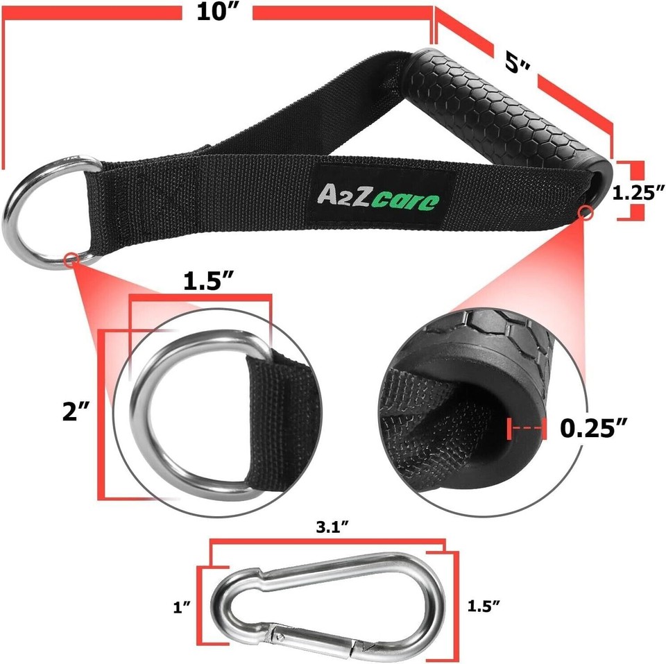 A2ZCare Heavy Duty Exercise Handles for Pulley LAT Pulldown System ...