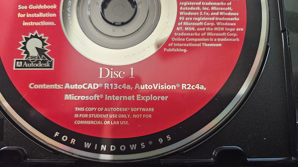 AutoCAD R13 R13c4a & Autovision R2c4a Software w/ Install Key | eBay