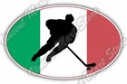 Italy Flag Ice Hockey KHL NHL Team Oval Car Bumper Vinyl Sticker Decal ...