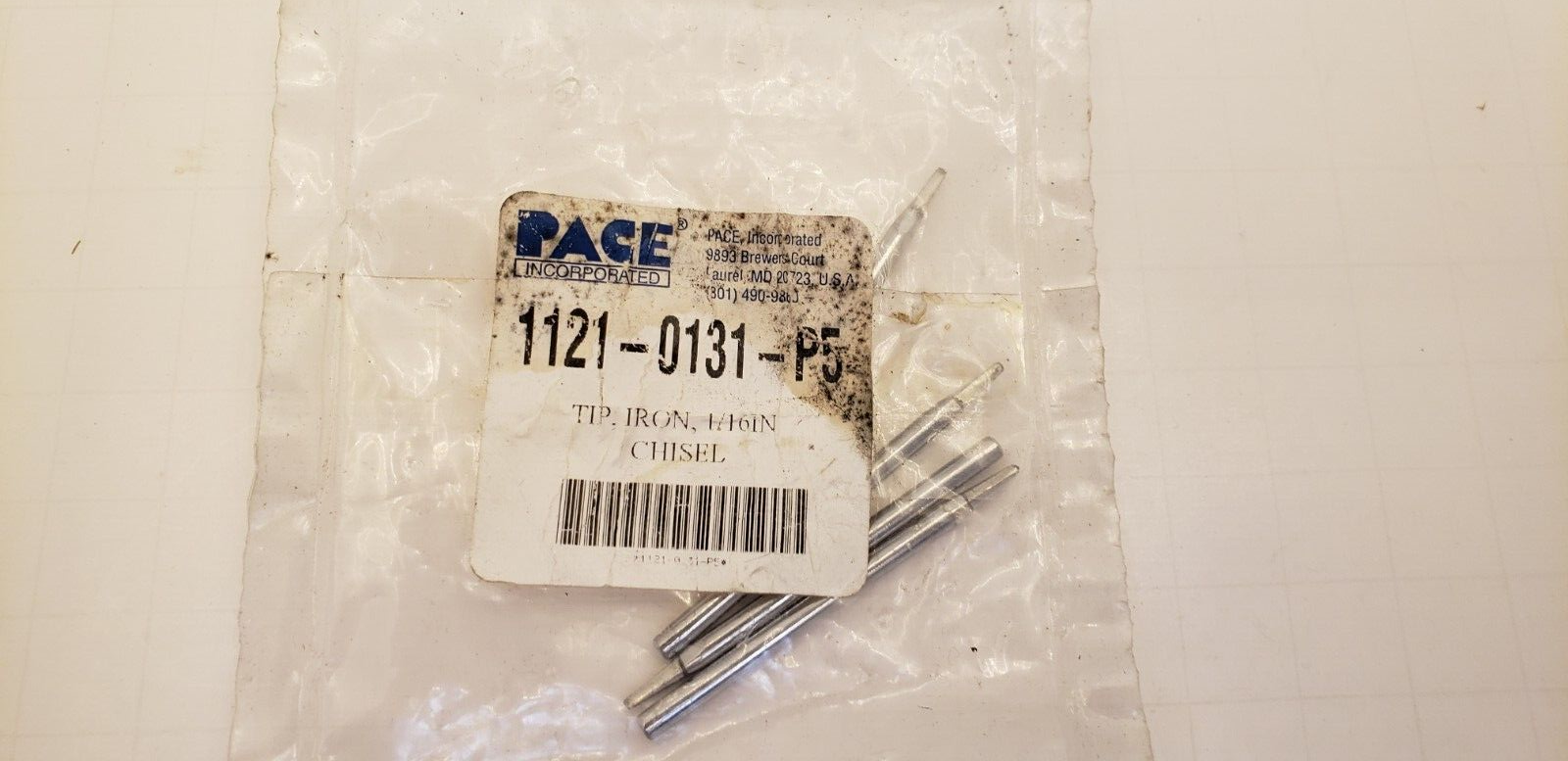 PACE 1121-0131-P5 SOLDERING TIPS, 1/16 " CHISEL, IRON, 4-PACK, NIB | eBay
