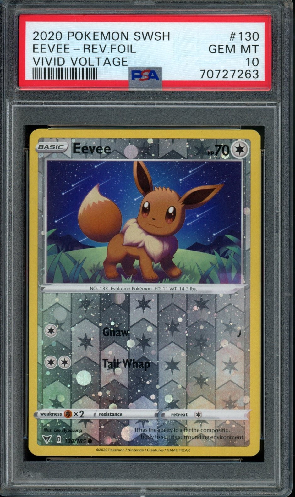 2020 Pokemon Vivid Voltage Costco Cosmos Reverse Eevee ERROR NO DAMAGE ...
