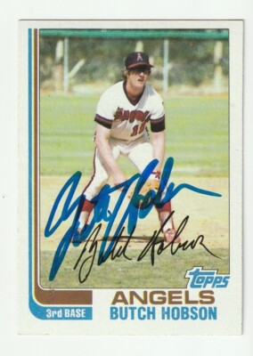 Butch Hobson Signed 1982 Topps Card #357 Auto LA California Angels ...