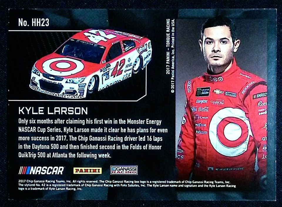 Kyle Larson - 2017 Panini Torque #HH23 Horsepower Heros Gold #140/199 ...
