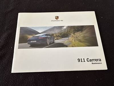 2012 Porsche 991 Carrera Coupe S Cabriolet 911 Maintenance Book Service ...